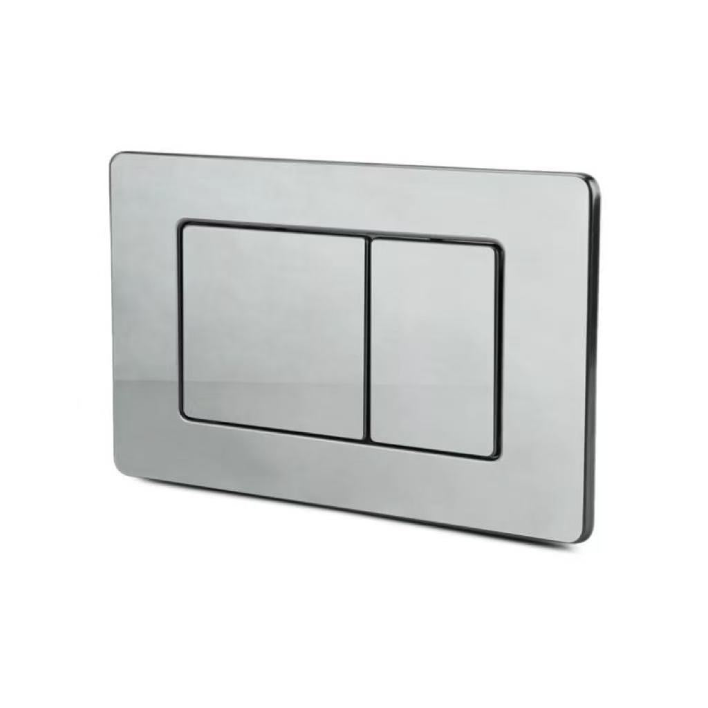 Sofia Flush Plate Rectangle Button - Chrome
