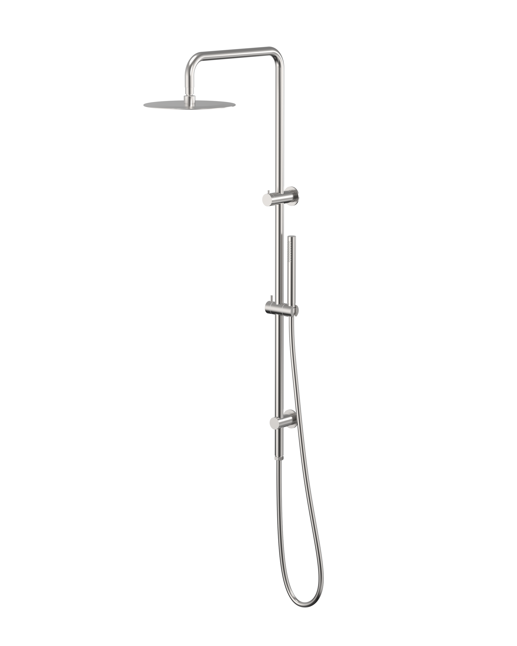 Burleigh Twin Rail Shower - Brushed Nickel