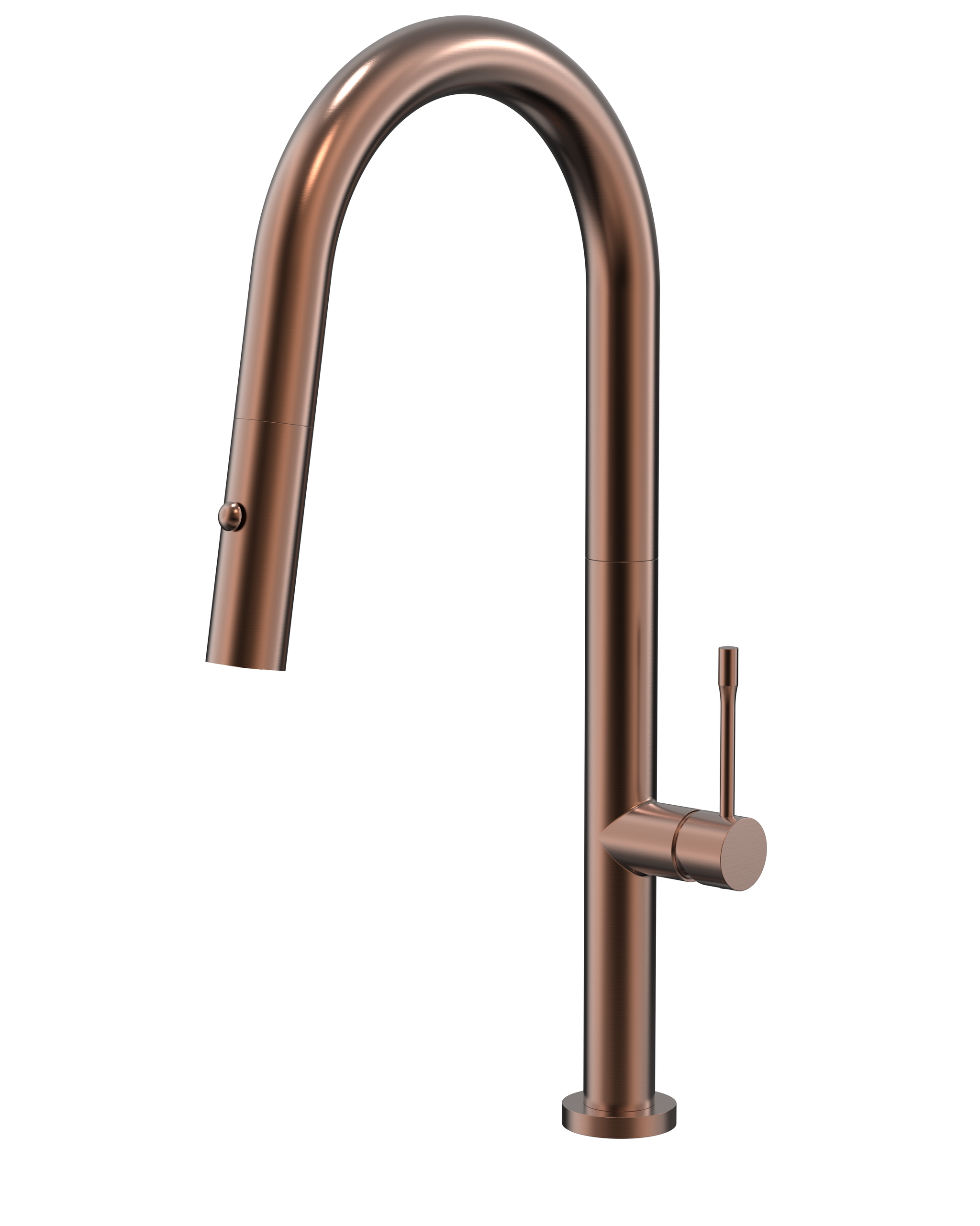 Kirra Slimline Pull Out Sink Mixer with Hidden Button - Copper