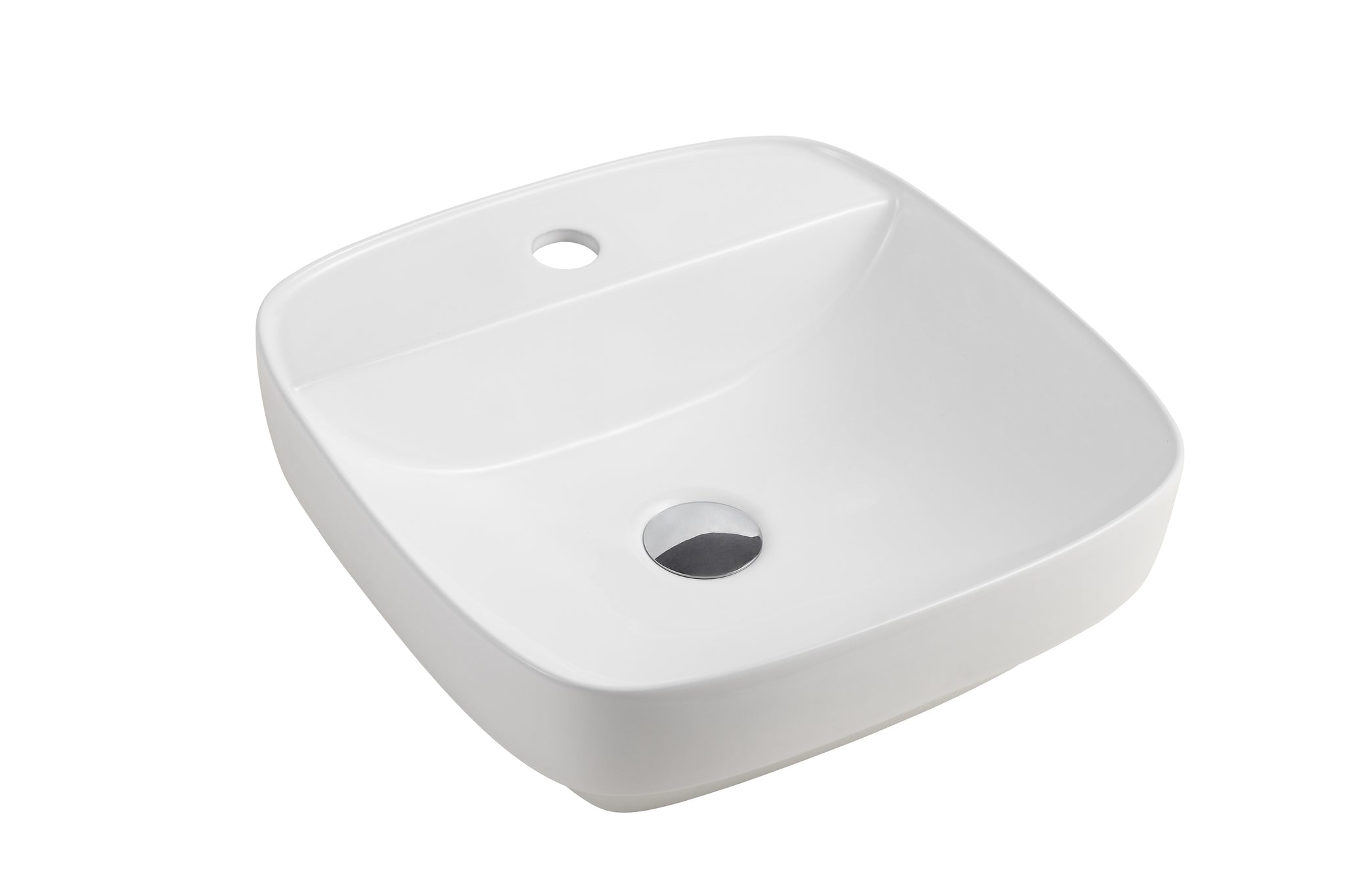 Boston 420 Semi Inset Soft Square Basin Gloss White